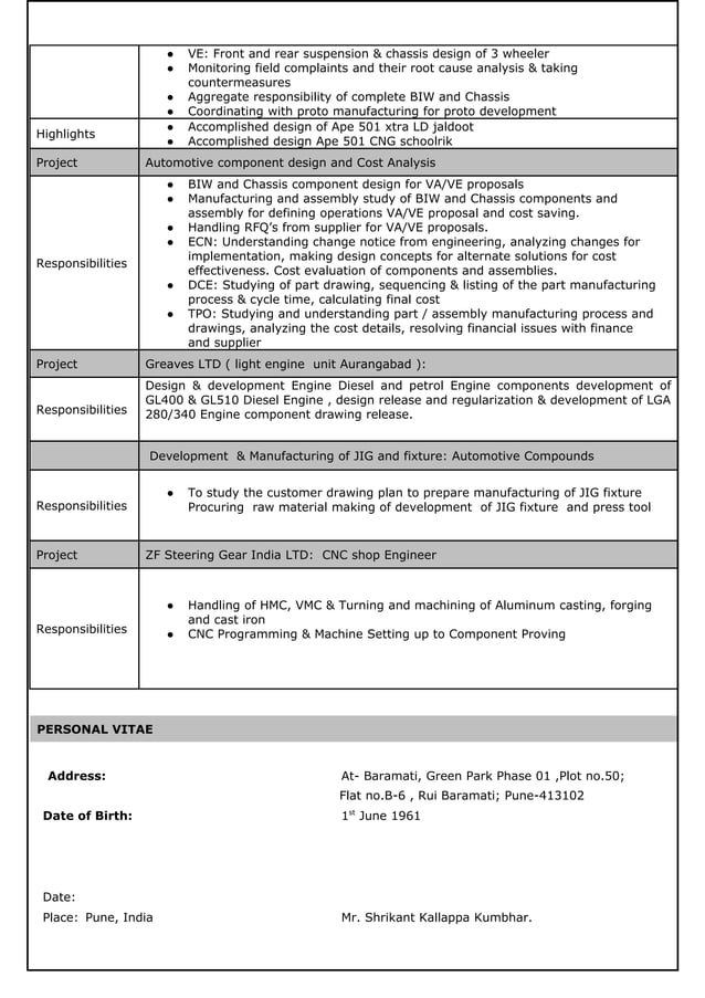 Resume-Shrikant Kumbhar-2 | DOC