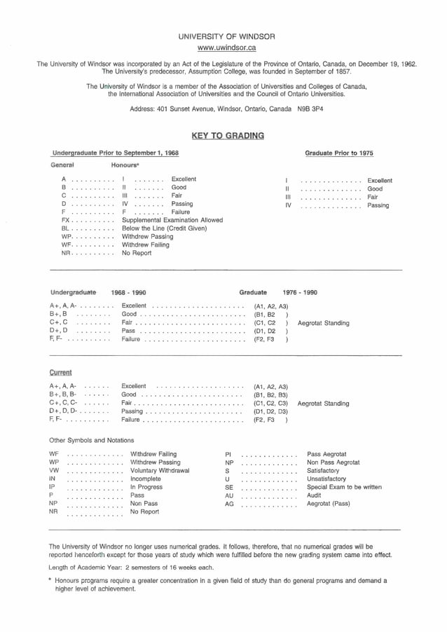 UofW Transcript | PDF