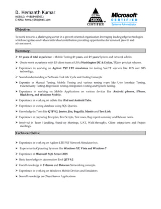 Hemanth_CV | DOC