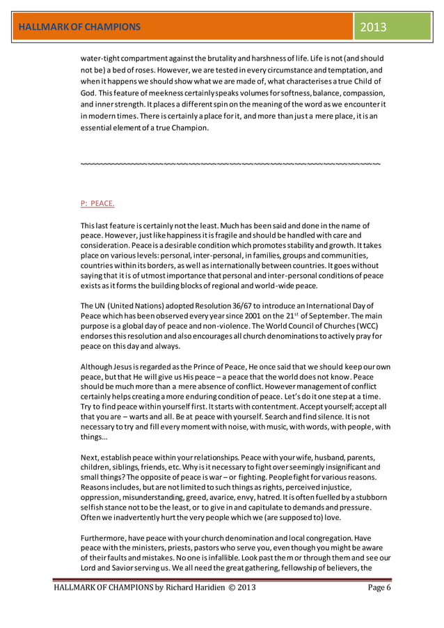 HALLMARK OF CHAMPIONS | PDF