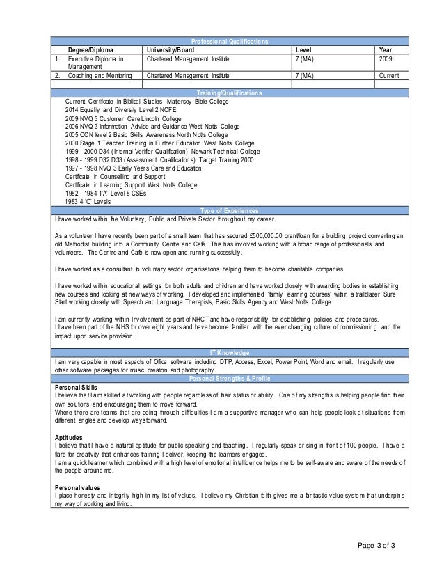 Curriculum Vitae 2015