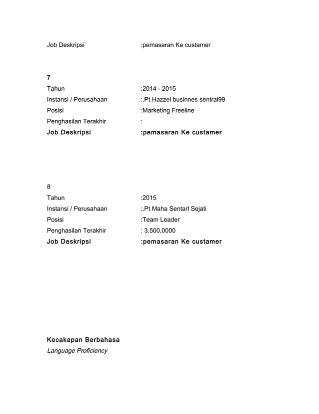 baru cv 2015 tata graha | PDF