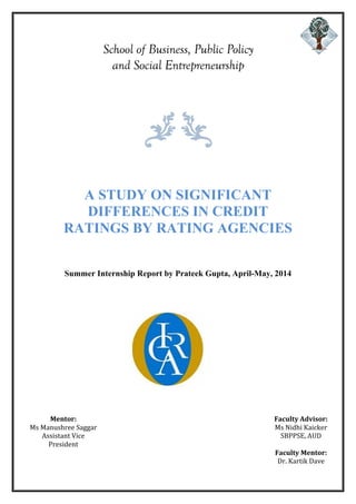 Project report ICRA pdf | PDF | Business Accounting & Finance | Business