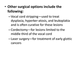 Cancer of Larynx- Easy ppt for Nurses | PDF
