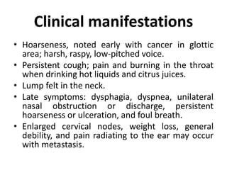 Cancer of Larynx- Easy ppt for Nurses | PDF