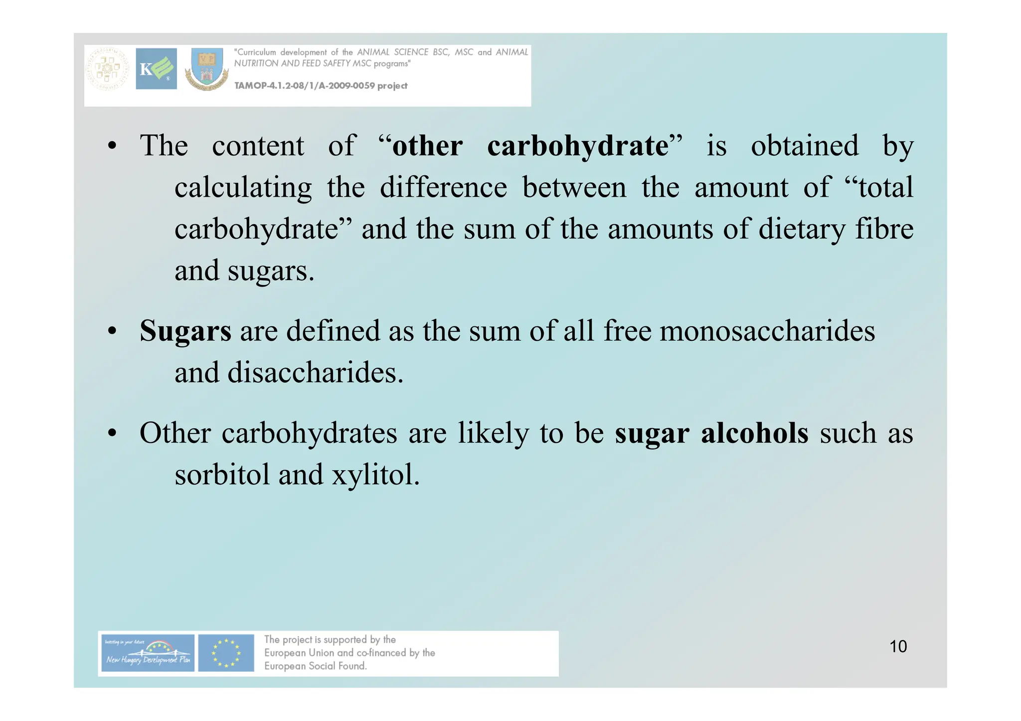 Carbohydrate Analysis simple starch and fiber | PPT