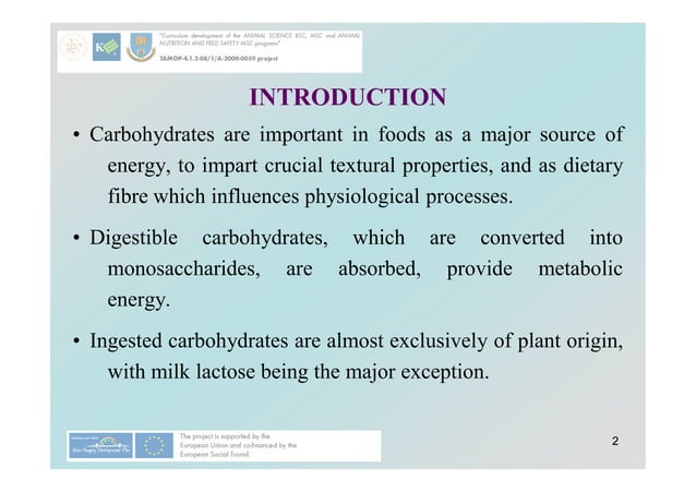 Carbohydrate Analysis simple starch and fiber | PPT