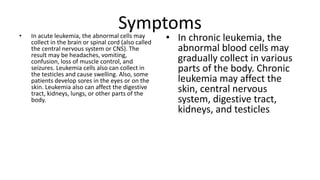 4 causes of leukemia | PPTX
