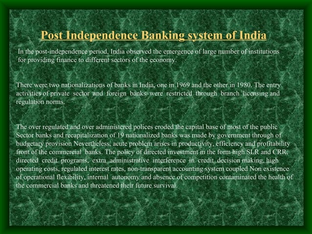 indian banking system | PPT | Business Banking & Finance | Business