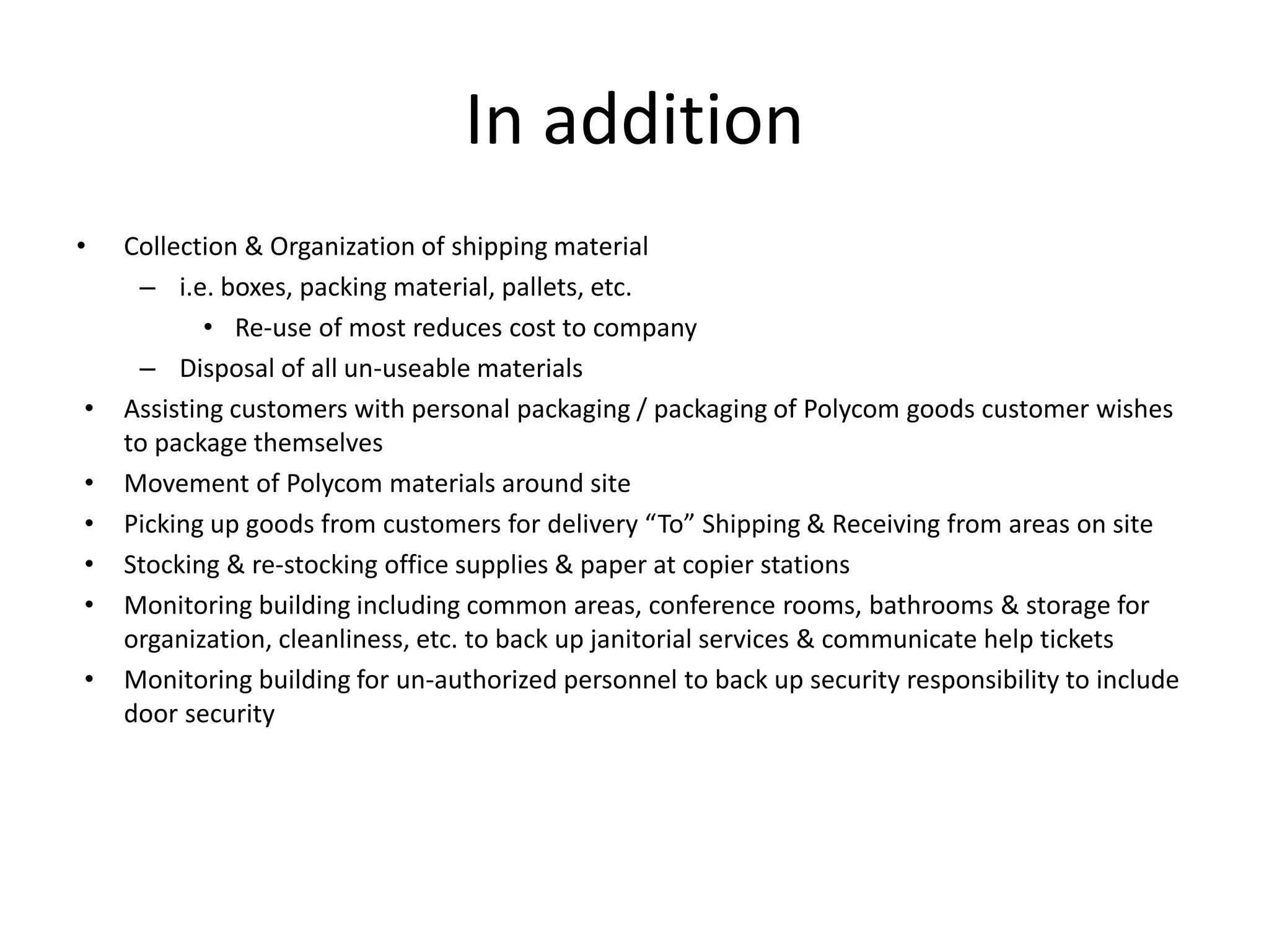 Shipping & Receiving | PPTX