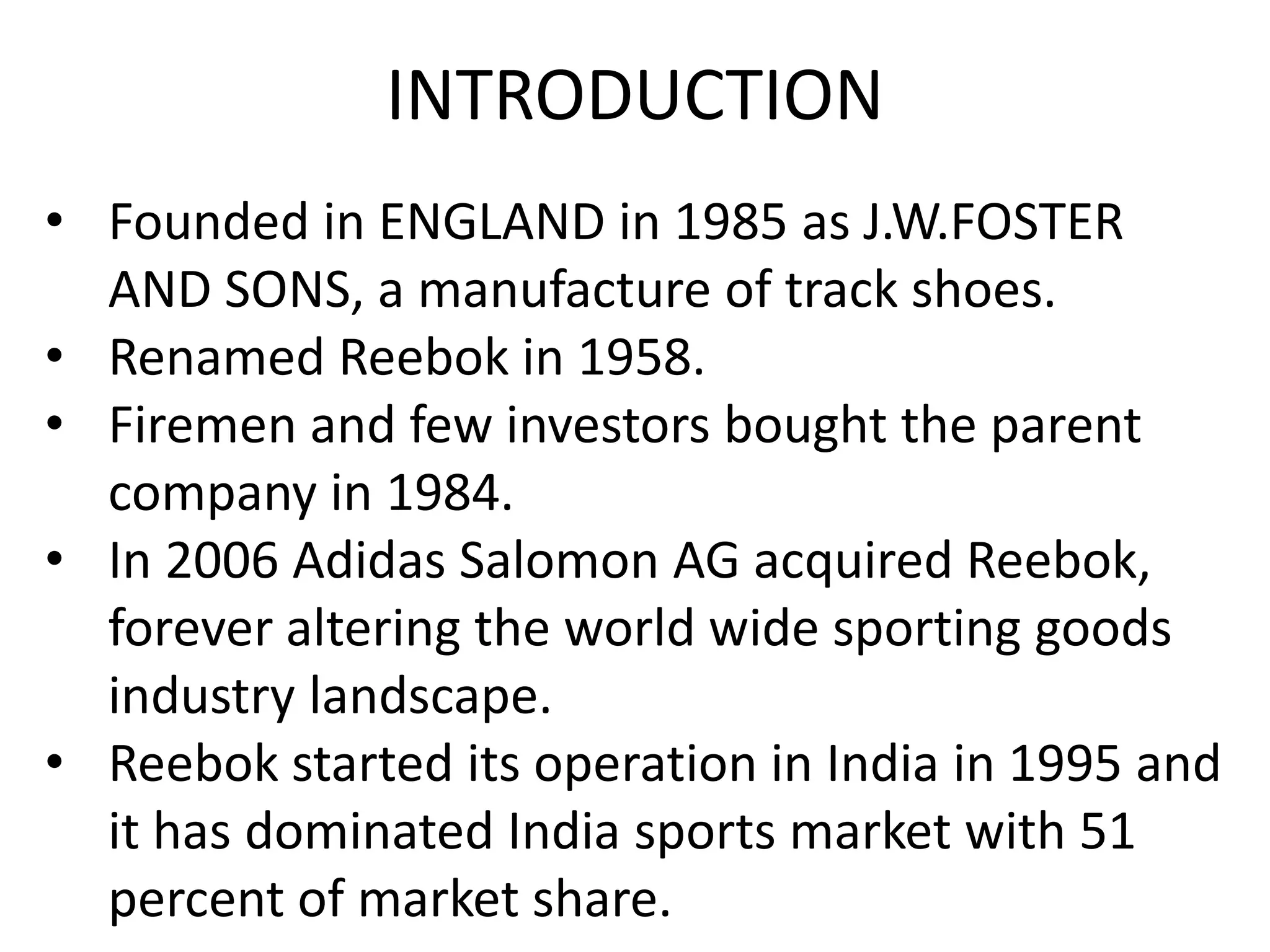 Presentation1 reebok | PPTX