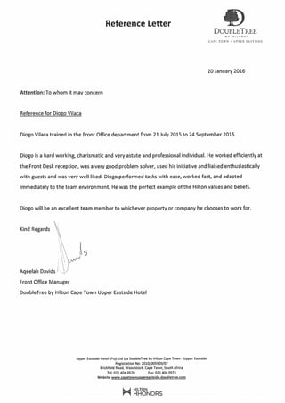 Diogo Reference Letter 2 | PDF