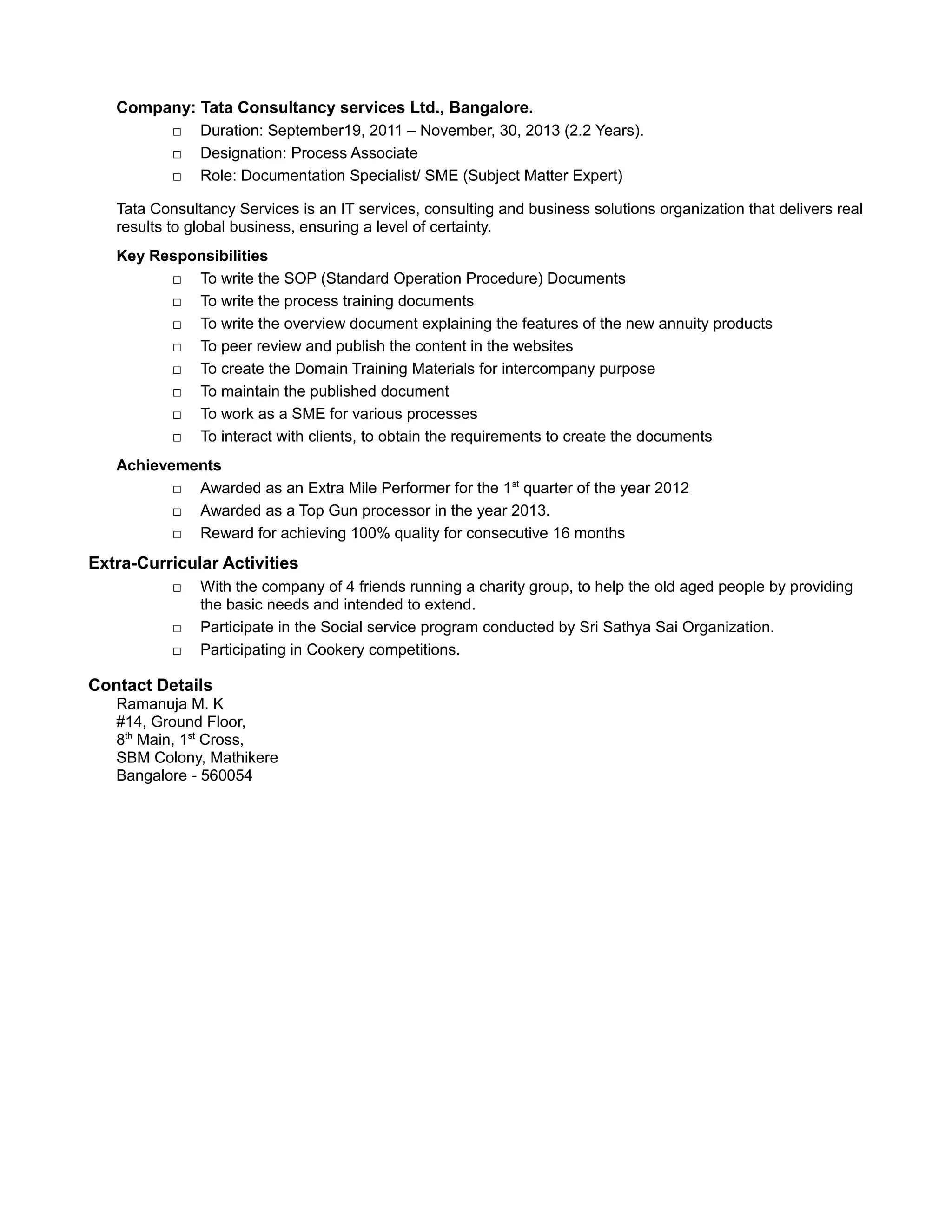 MK_Ramanuja_CV | PDF