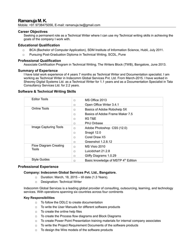 MK_Ramanuja_CV | PDF