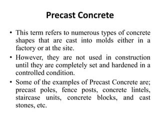 Conventional Construction : Concrete Construction | PPTX