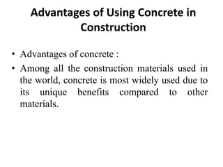 Conventional Construction : Concrete Construction | PPTX