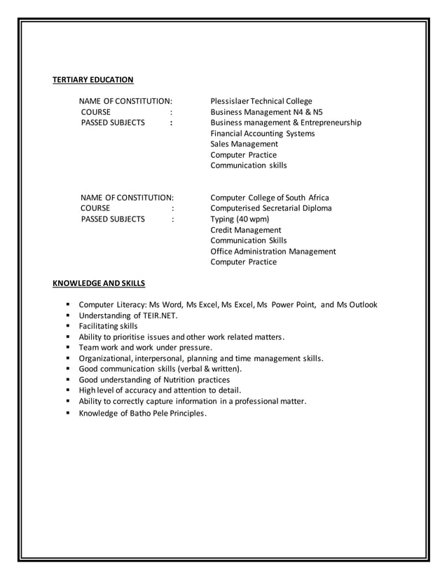 PS CV PA | PDF
