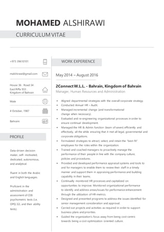 Mohammed Alshirawi.Resume | PDF