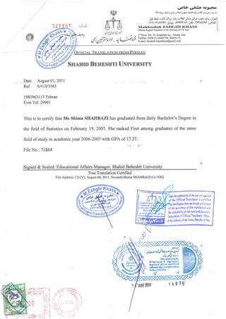 Bachelor documents | PDF