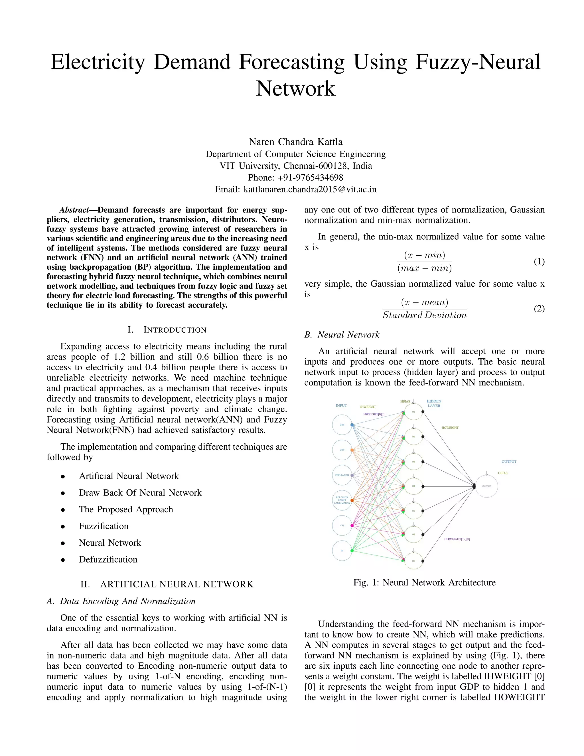 Electricity Demand Forecasting Using Fuzzy-Neural Network | PDF
