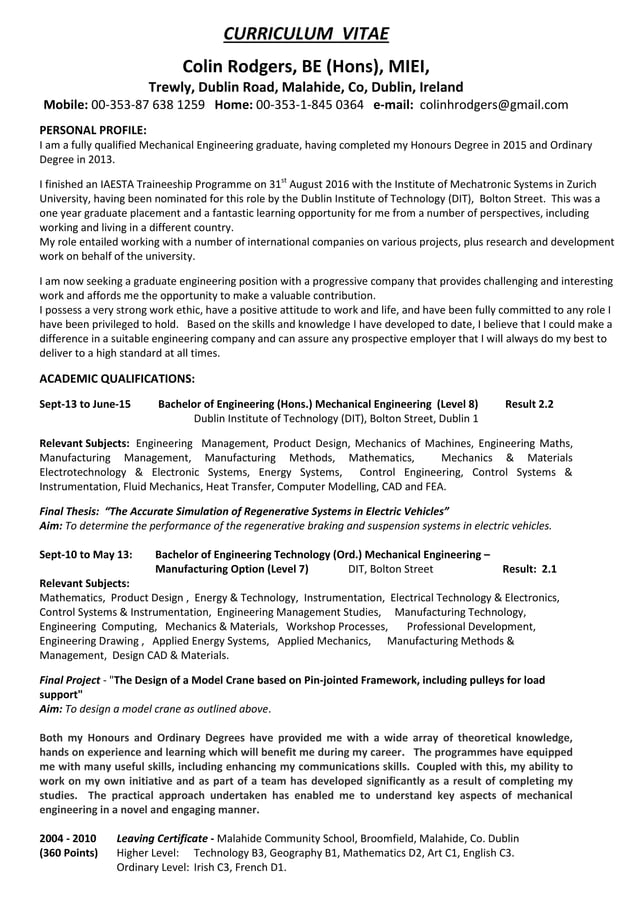 Colin Rodgers CV Jan-17 | PDF