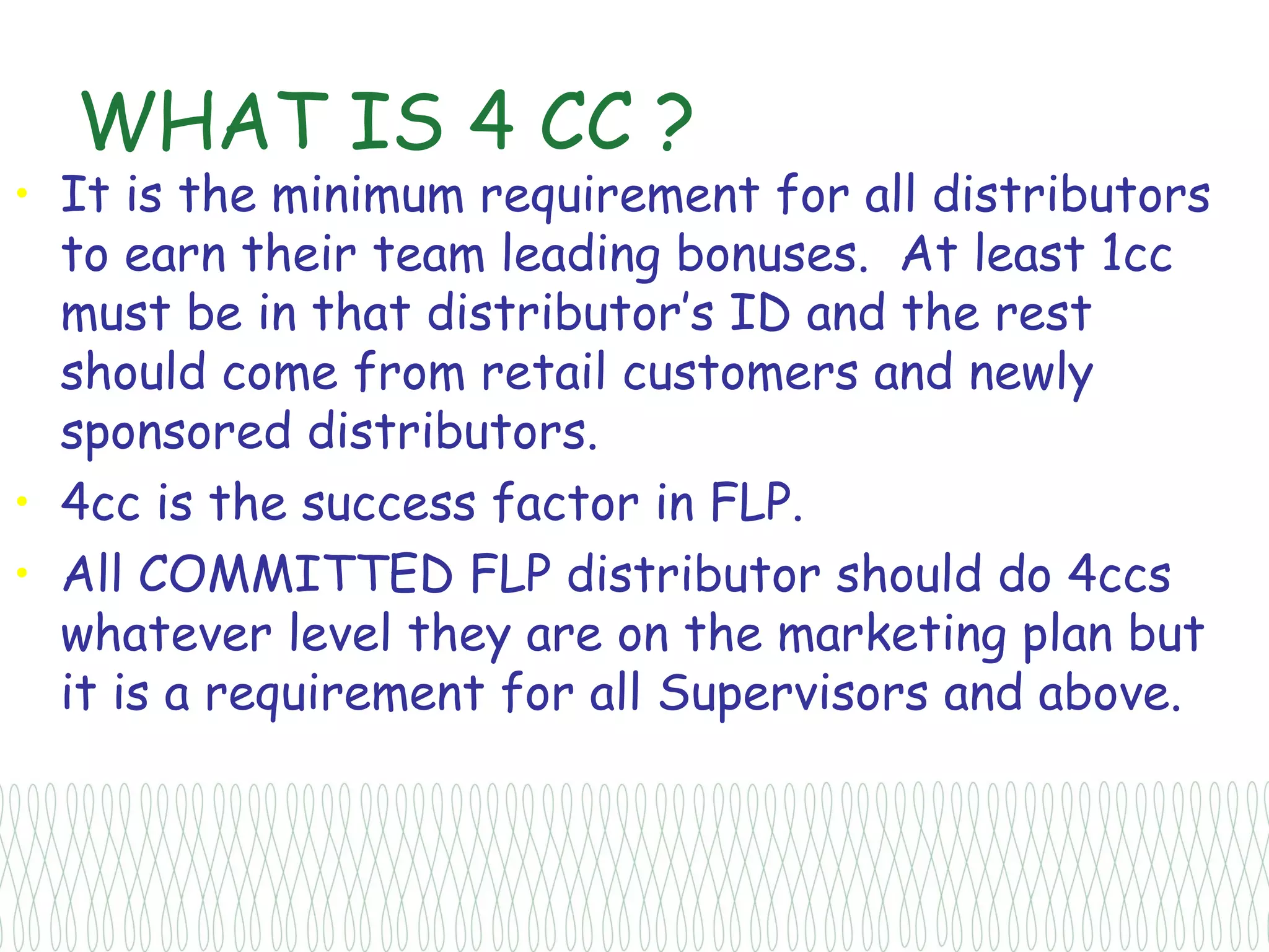 FOREVER 4CC TRAINING. | PPT