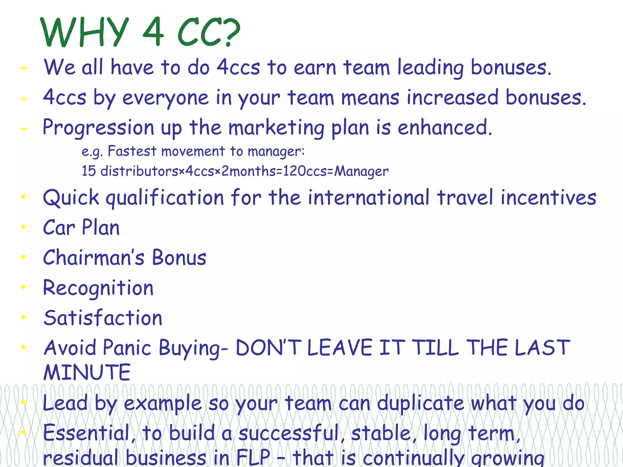 FOREVER 4CC TRAINING. | PPT