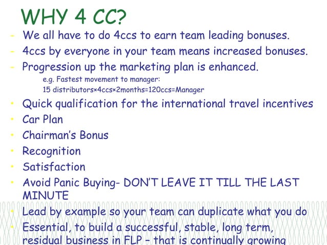 FOREVER 4CC TRAINING. | PPT