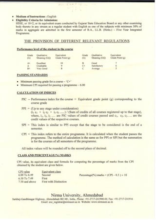 Mani Nirma Uni Transcript | PDF