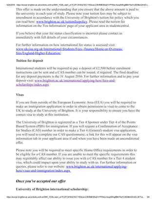 offer letter Brighton | PDF | Postgraduate Education | College Education