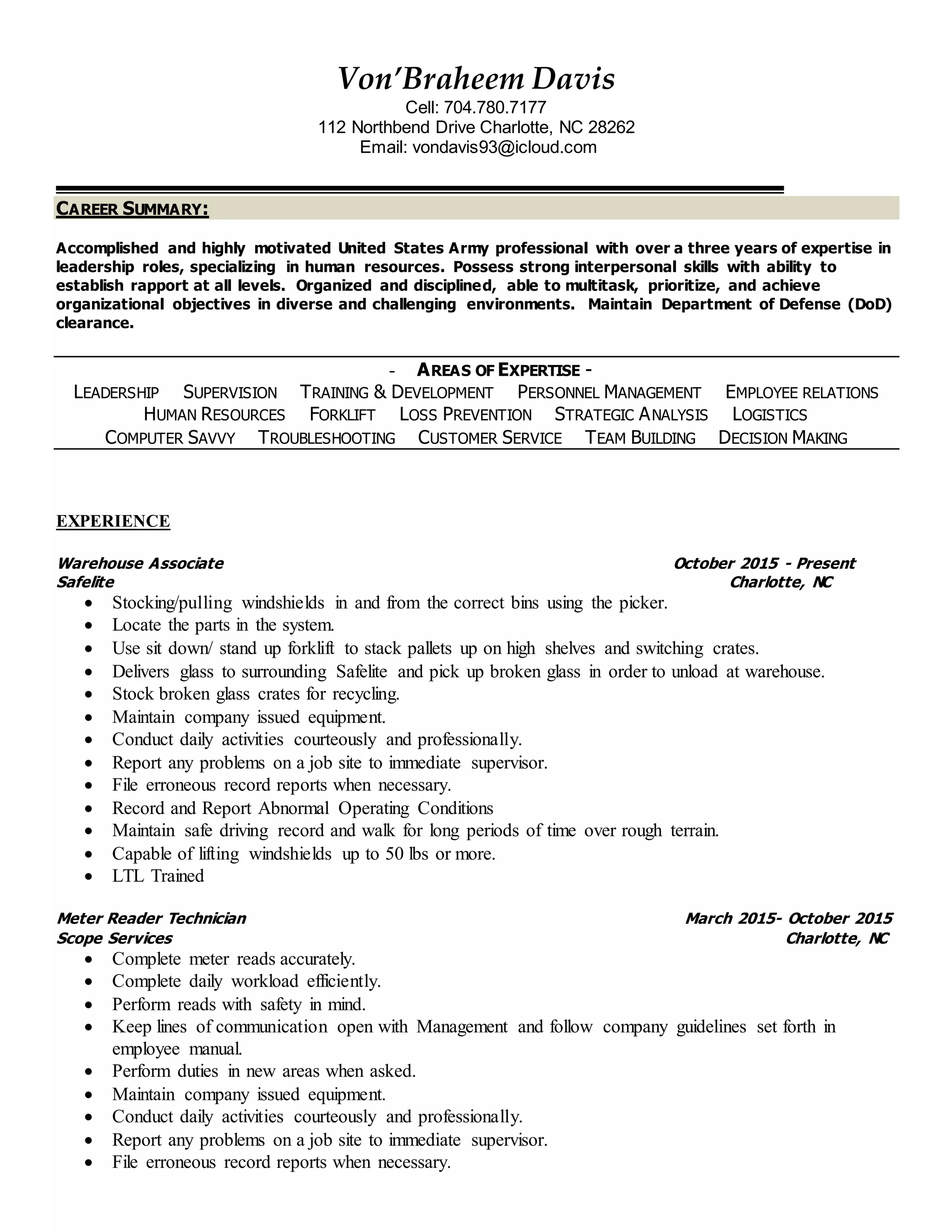 Von'Braheem Davis_Resume-1 | DOCX