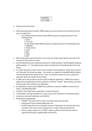 FDMEE Workhacks | PDF