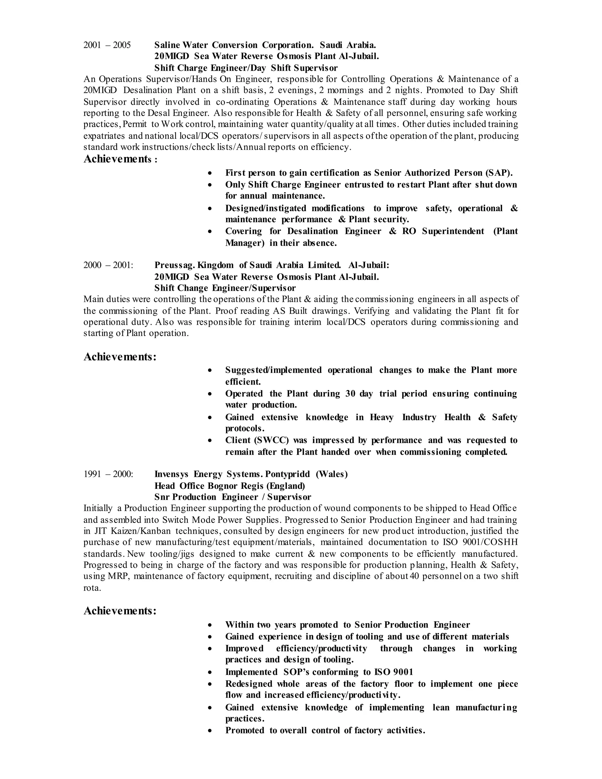 C J Clement CV | DOCX