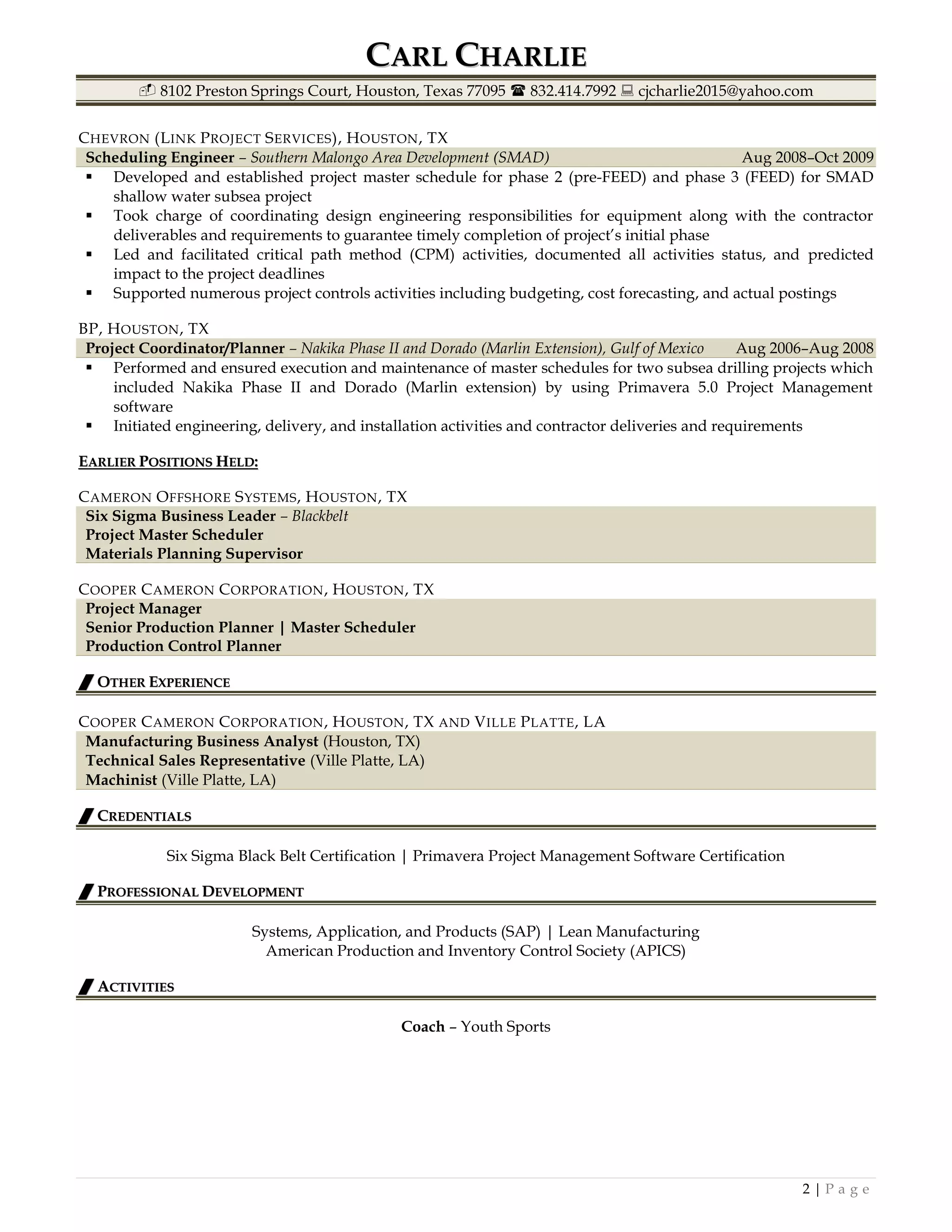 CarlCharlie_FinalResume | PDF | Computer Software and Applications | Computing