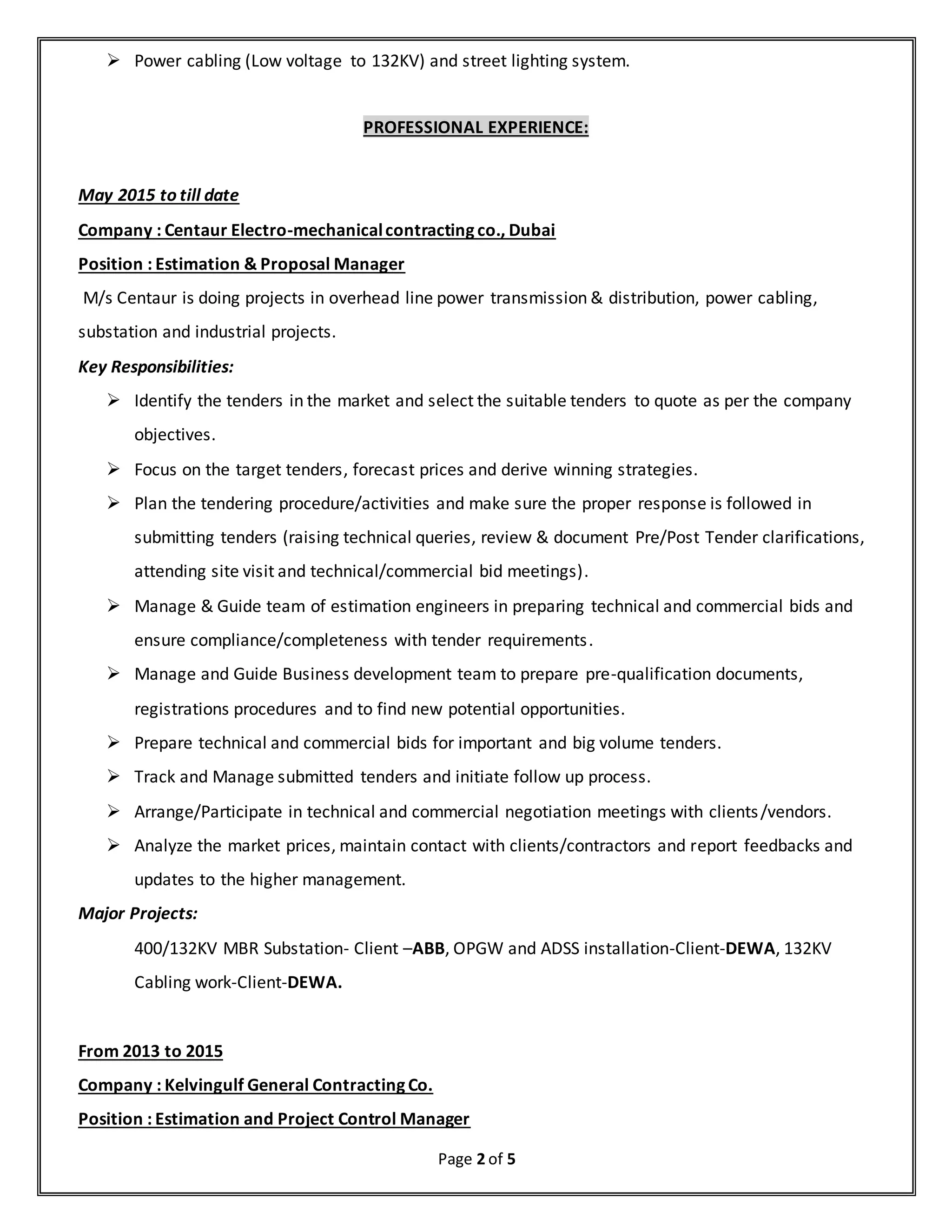 Estimation&Proposal Manager | DOCX