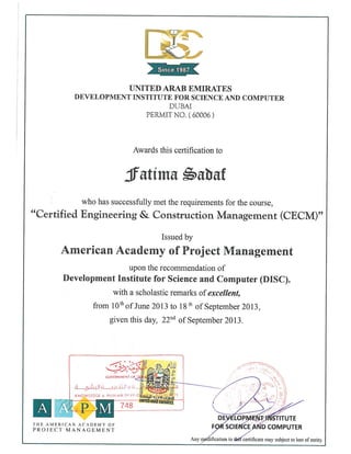 CECM - Certificate | PDF