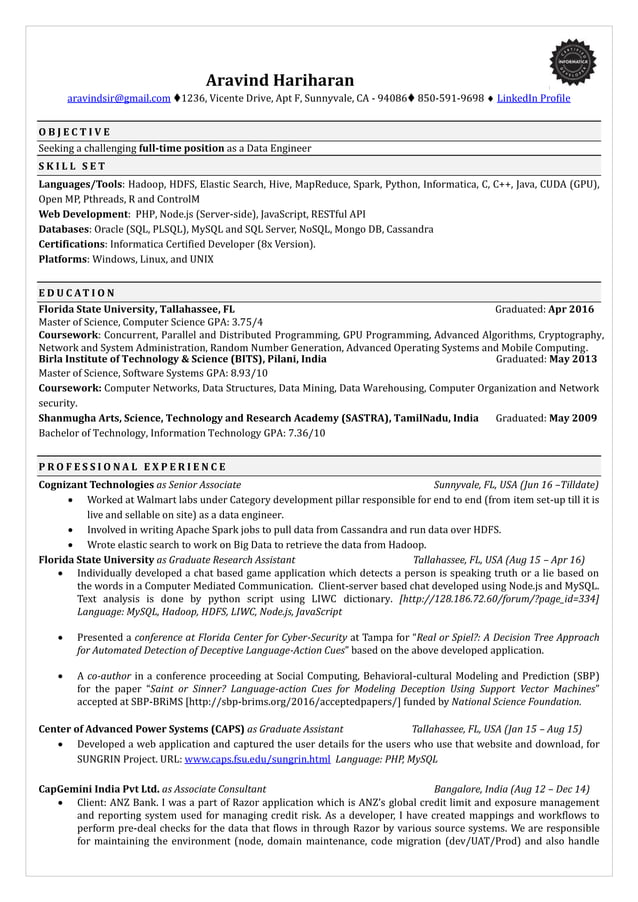 Aravind_Resume | PDF