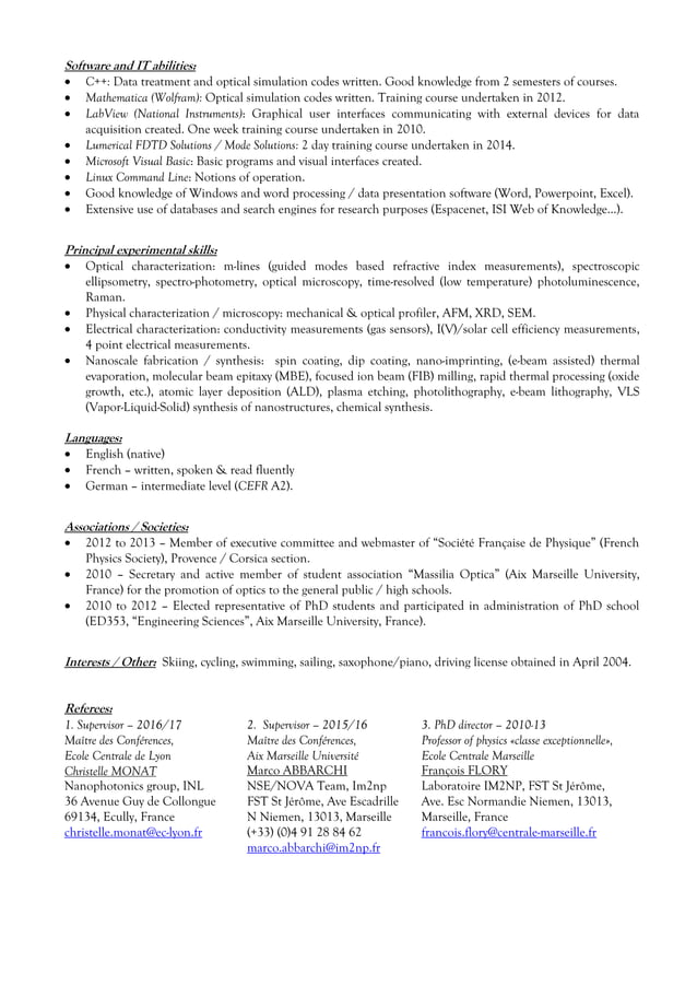 T Wood CV English 2016 (c) | PDF