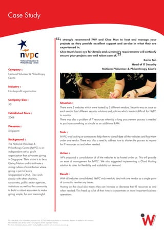 IWV - NVPC Case Study (Aug 2015) | PDF