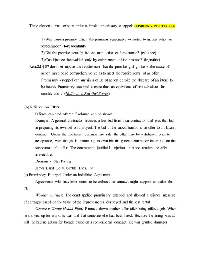Contracts Law Module 8 Outline | PDF