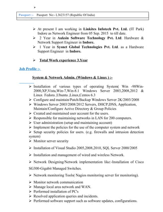 Linux System Engineer (IT) | PDF