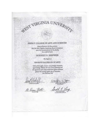 Rodney Brewer Bachelor Degree WRD DOC | PDF