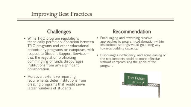 TRIO Programs Best Practices