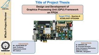 GPU Design on FPGA | PPTX