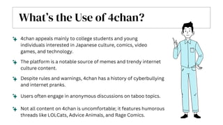 Understanding 4chan: An Overview of Image-based Bulletin Board | PPT