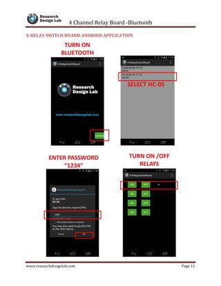 4 Channel Relay Board 5V-Bluetooth Compatible for Arduino | PDF