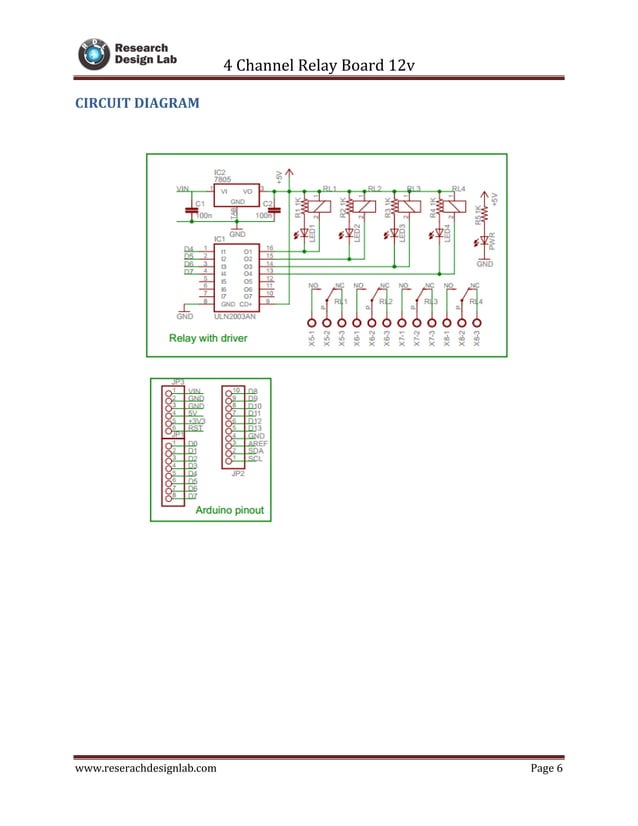 4 Channel Relay Board 12V-Compatible for Arduino | PDF