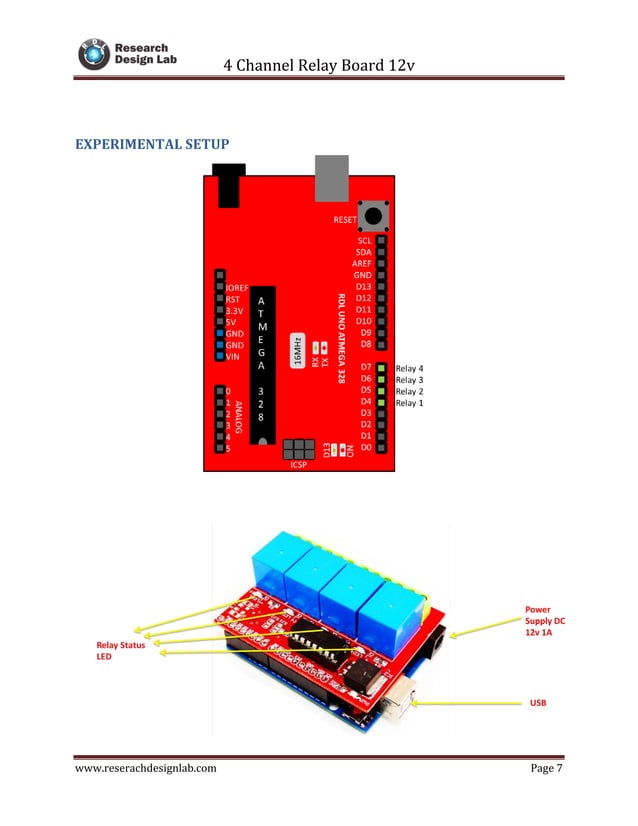 4 Channel Relay Board 12V-Compatible for Arduino | PDF