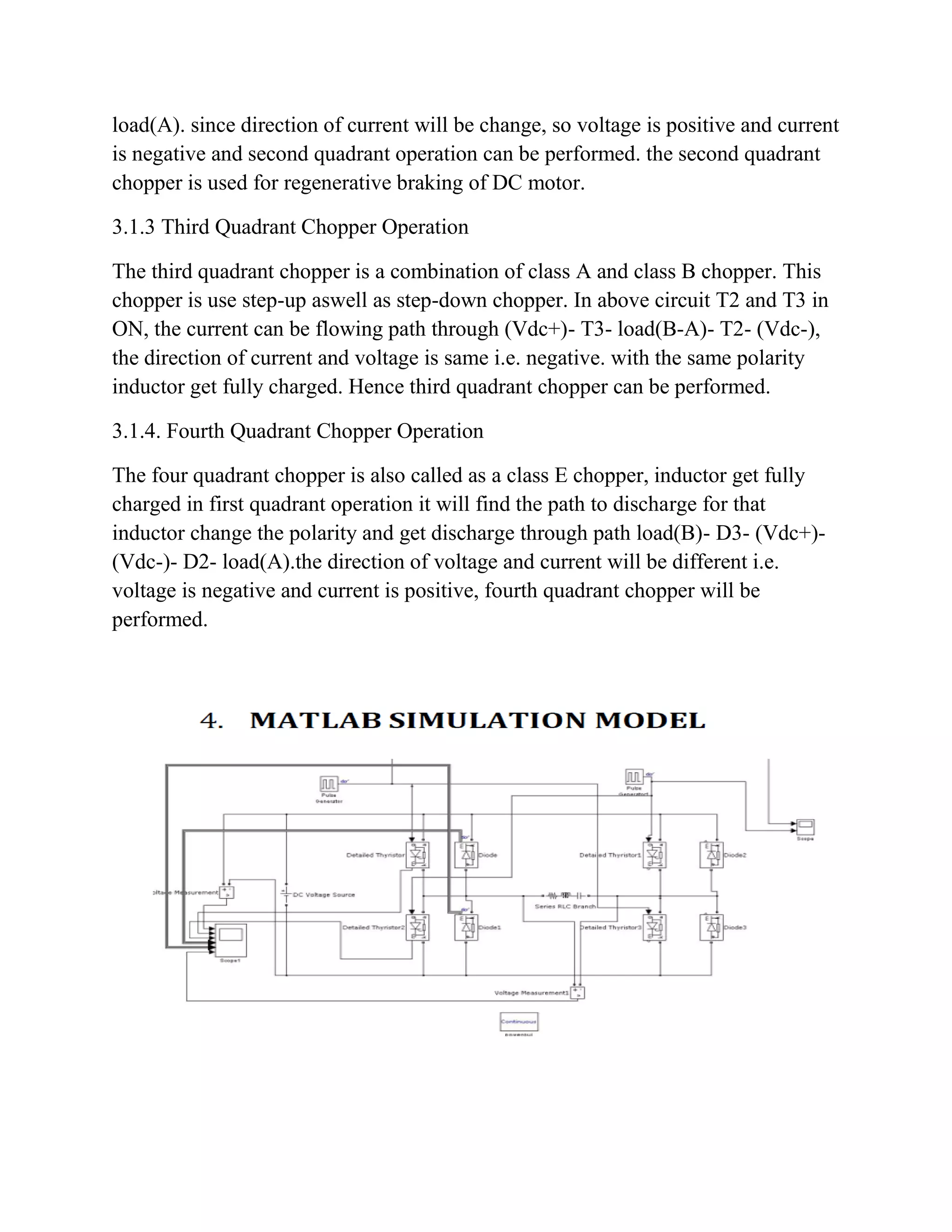 MATLAB Simulation on Speed Control of Four Quadrant DC Drive Using Chopper | PDF