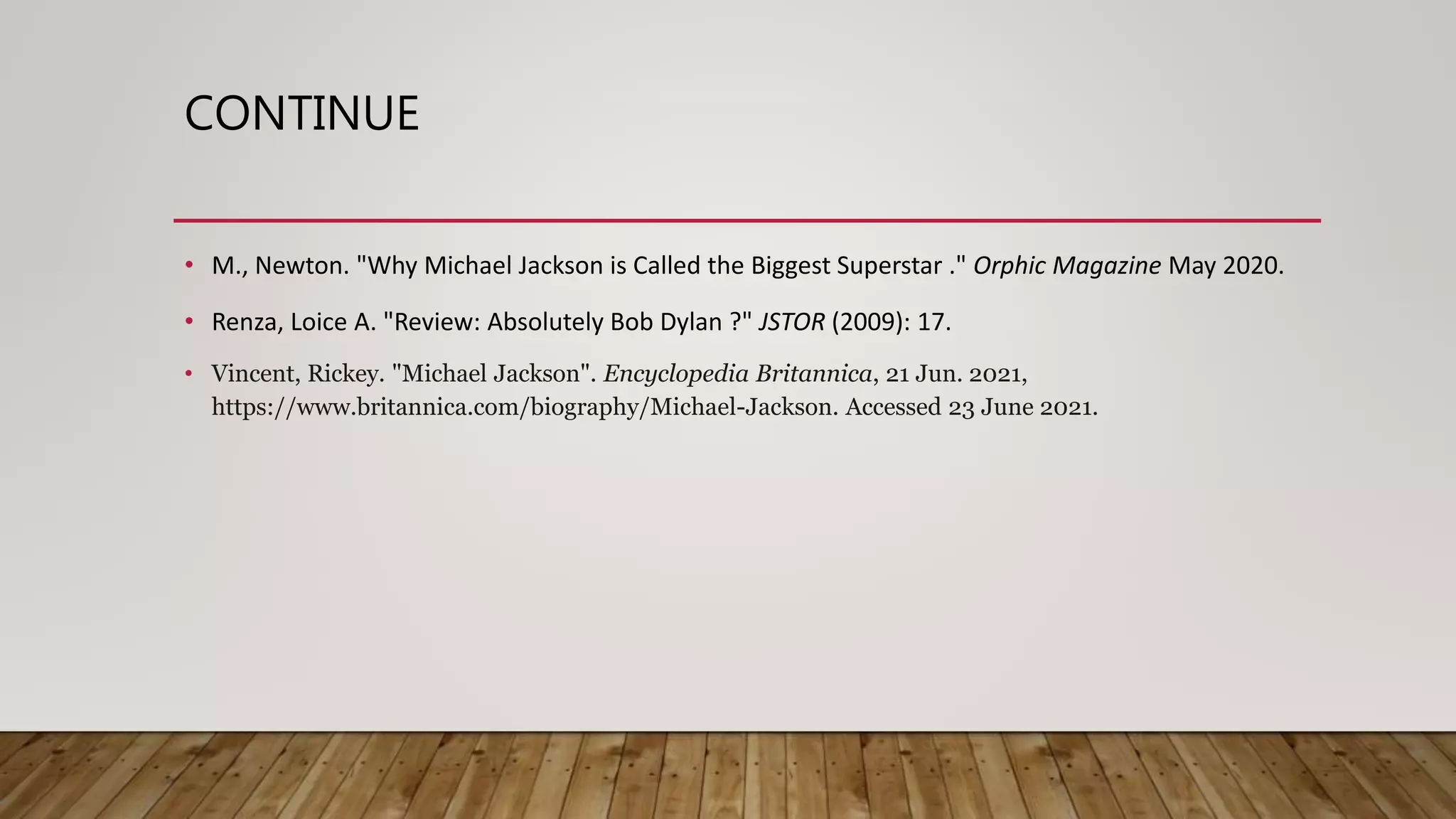 Bob dylan and_michael_jackson_presentation_ | PPTX